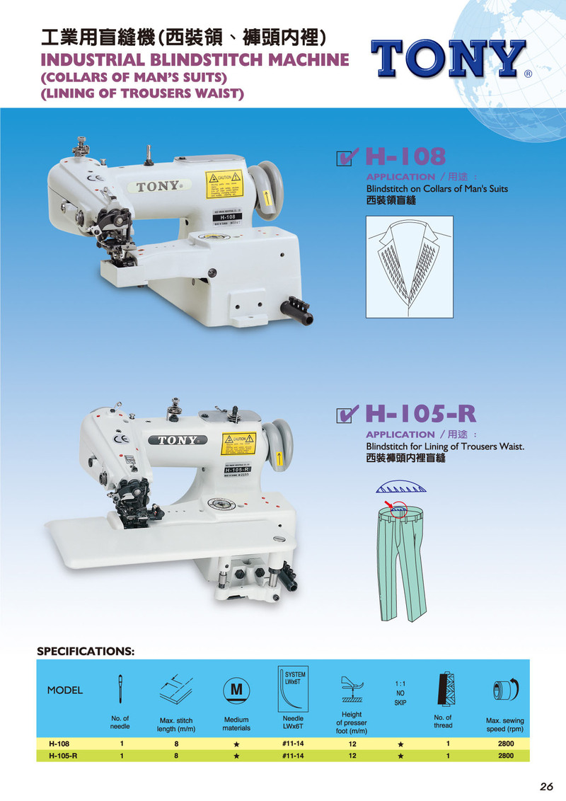 DESK BLINDSTITCH MACHINE, CM-500、CM-512 - Meta Precision Industry Co., Ltd.